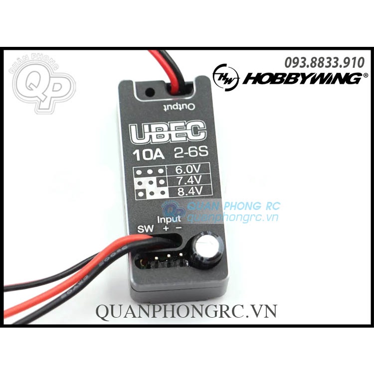 Bộ chuyển điện Hobbywing UBEC 10A UBEC 2-6S 6V 7.4V 8.4V (30603003 ...