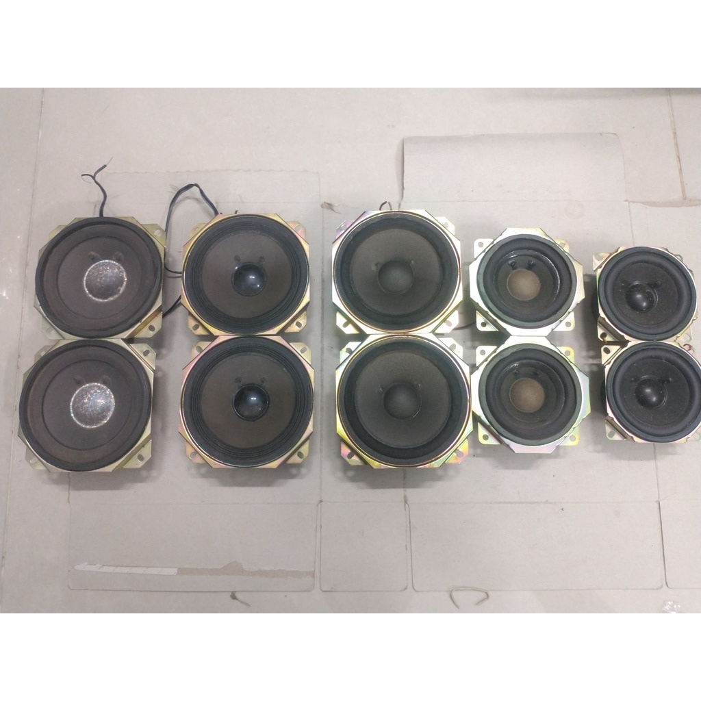 Cặp loa JVC, Sony, Sharp, Aiwa rời đồ cũ ( tháo từ thùng ra ) nghe tốt ...