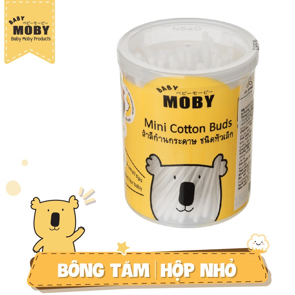 Bông tăm trẻ em Moby Baby cỡ an toàn cho trẻ sơ sinh | Shopee Việt Nam