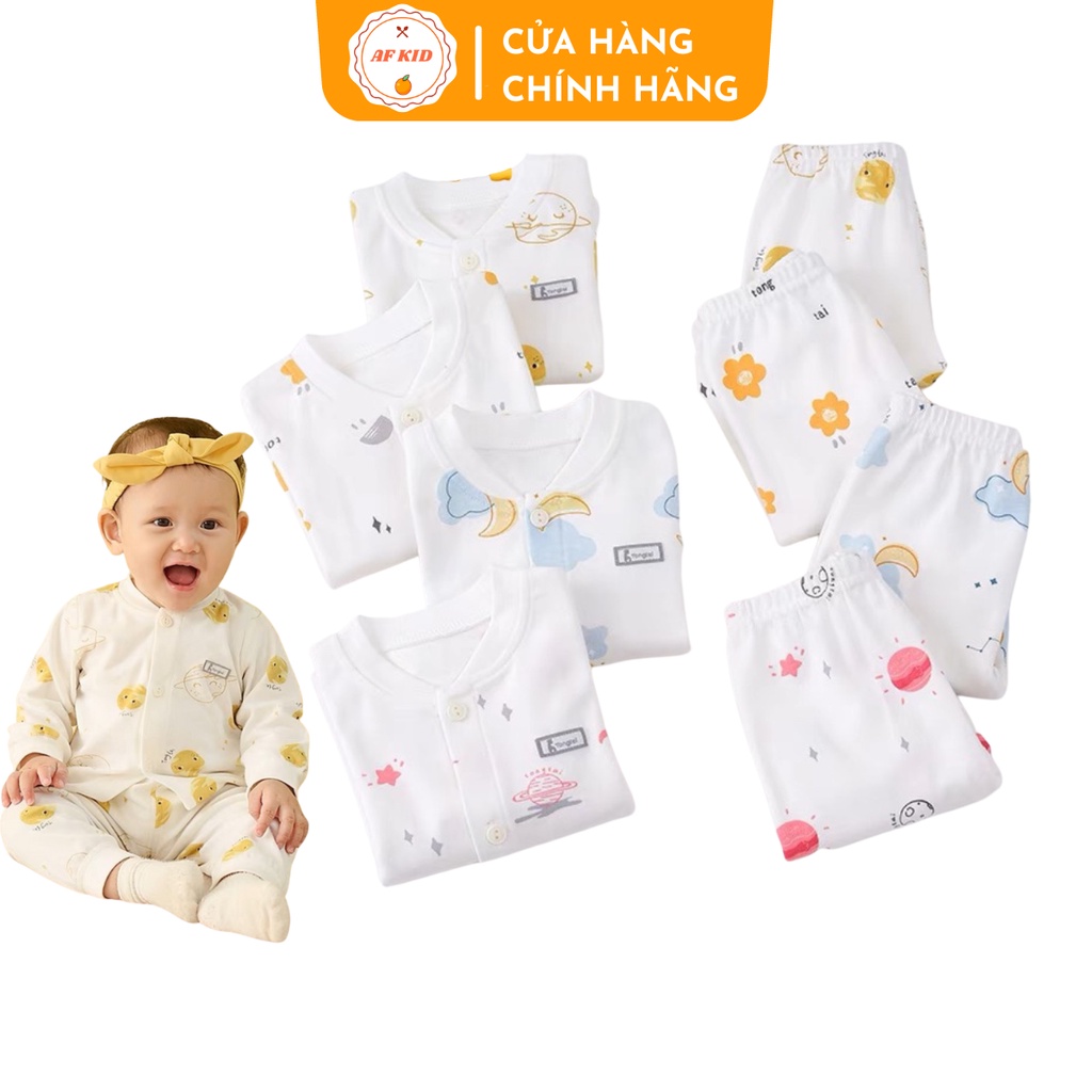 Bộ quần áo sơ sinh 3-15kg dài tay Minky Mom Galaxy cho bé trai bé gái ...