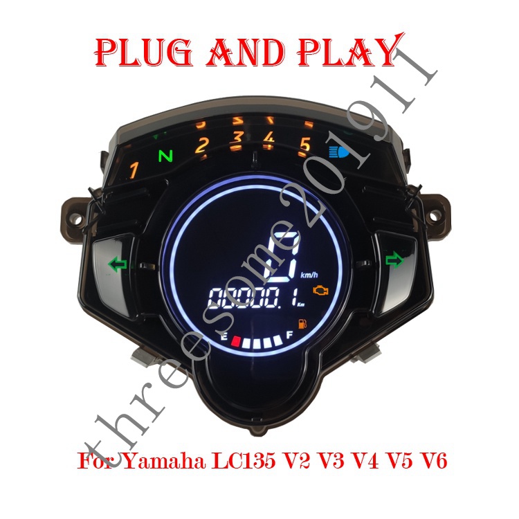 Dành cho Yamaha LC135 V2 V3 V4 V5 V6 V7 4S / 5S Euro x125 Đồng hồ kỹ thuật số Full LCD mét HÀNG ...