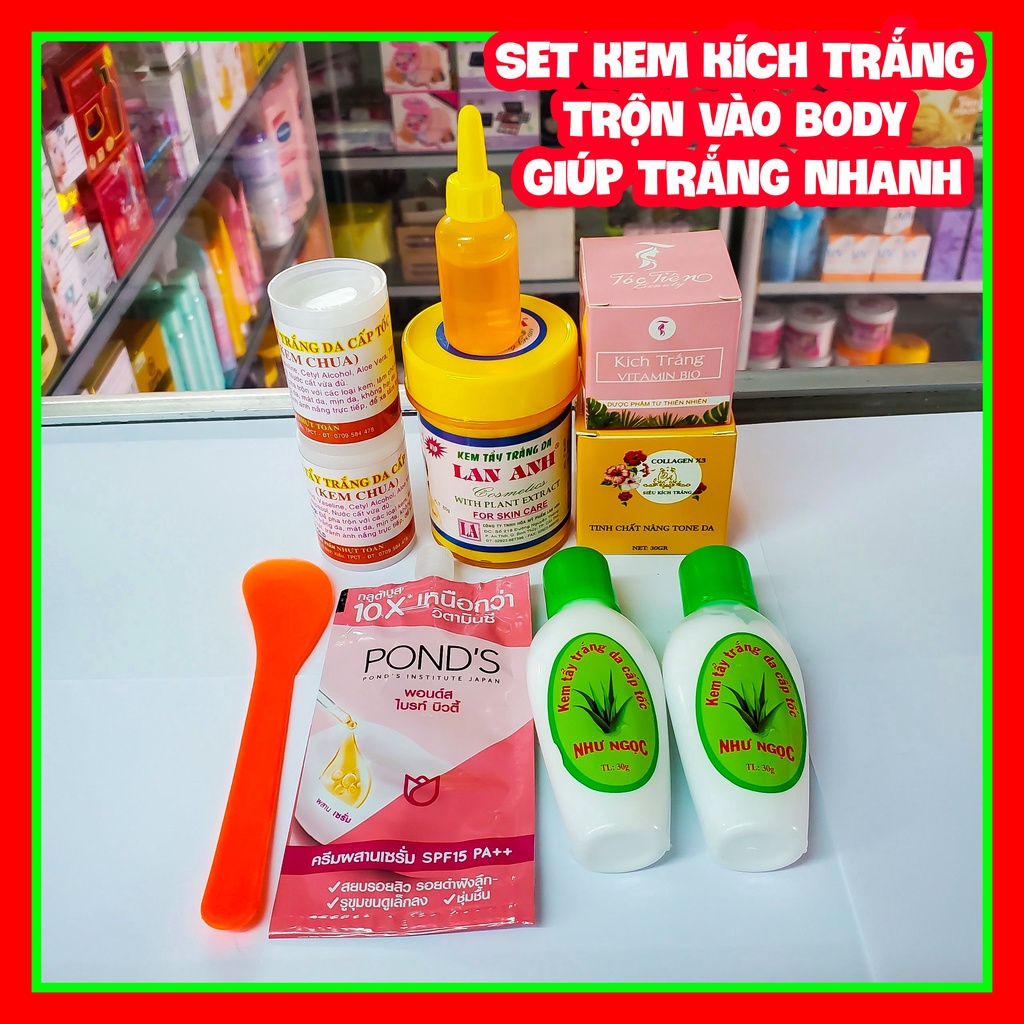 Bộ Kem kích trắng da x3 & b10 dùng mix kem body giúp trắng nhanh hơn ...