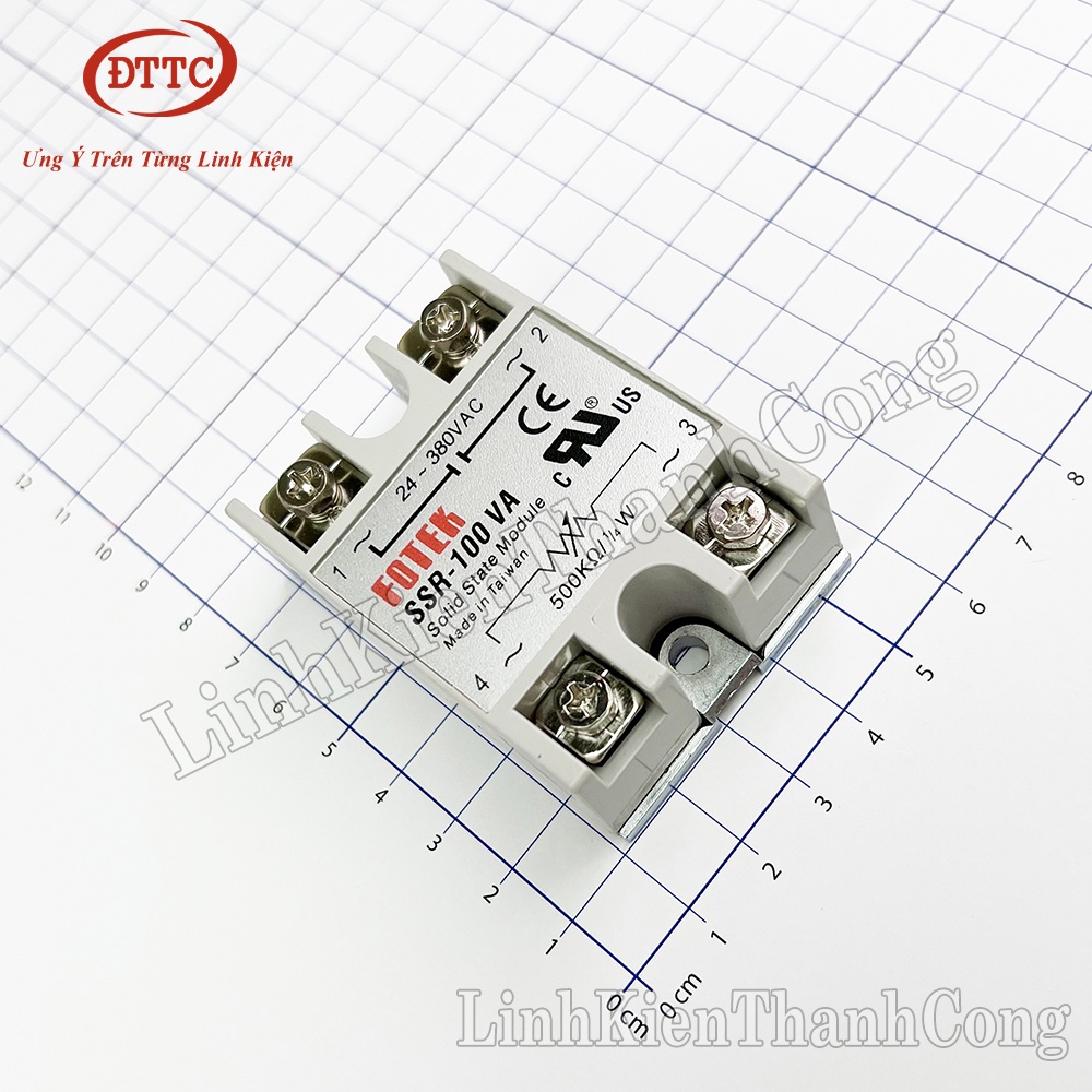 Relay Bán Dẫn FOTEK SSR 40A 60A 100A 25DA 40DA 50DA 60DA 75DA 100DA, Đế ...