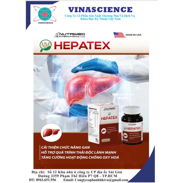 Thực phẩm chức năng tăng cường chức năng gan, bảo vệ gan NMI - HEPATEX ...