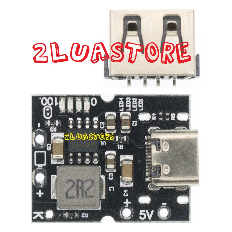 Mạch sạc pin 1S 2A 5V cổng Type C dùng cho pin 18650 - lion - lithium 3 ...