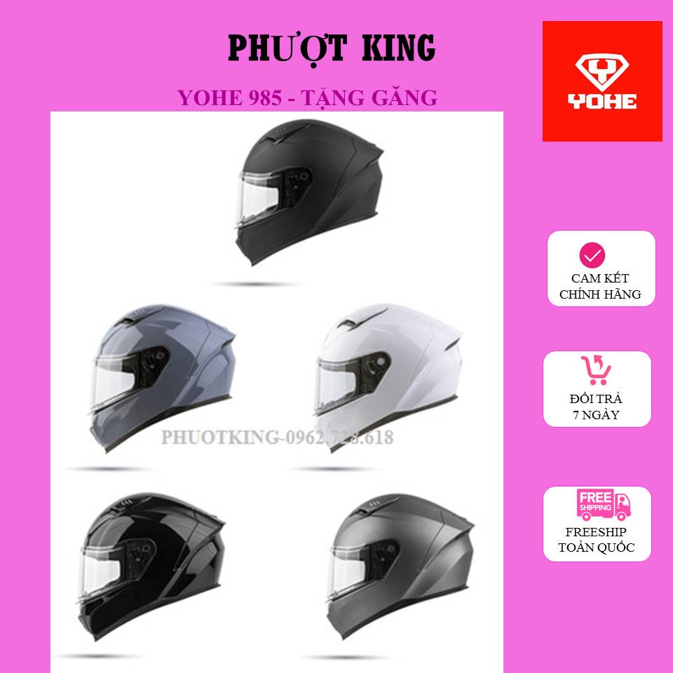 (Tặng găng) Mũ bảo hiểm Yohe 985 chính hãng- PHƯỢT KING | Shopee Việt Nam