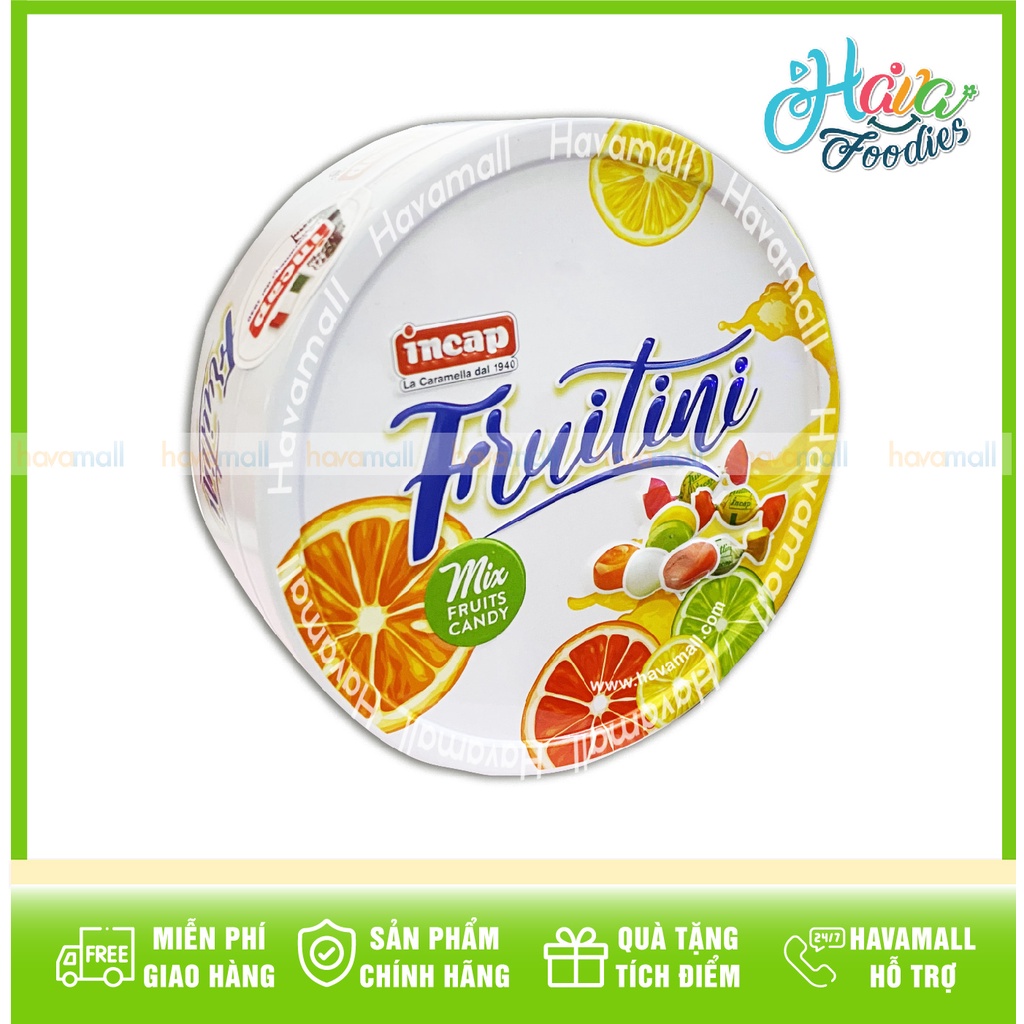 Kẹo Mềm Vị Trái Cây Tổng Hợp Fruitini Incap Hộp Thiếc 100gr | Shopee ...