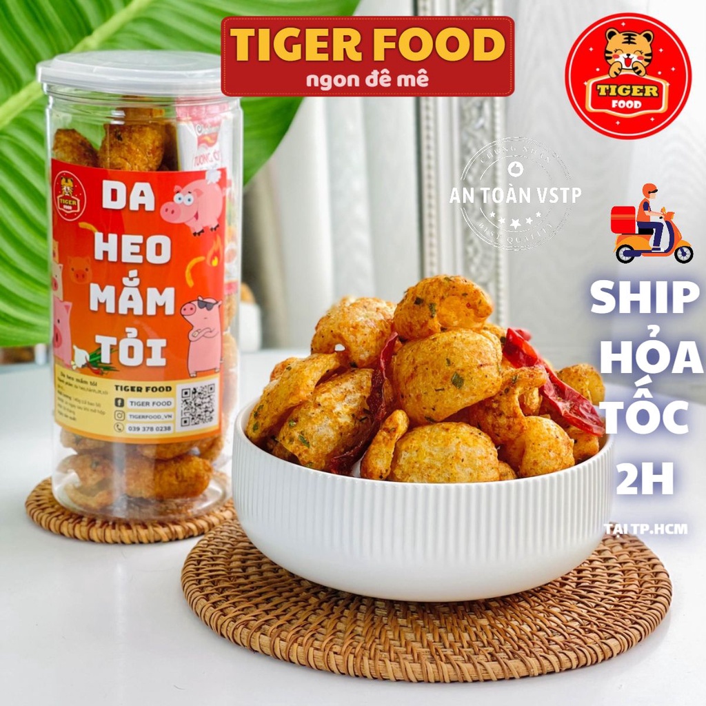 Da heo mắm tỏi 💖TIGER FOOD💖 Da heo mix vị mắm hành tỏi ớt giòn thơm ...