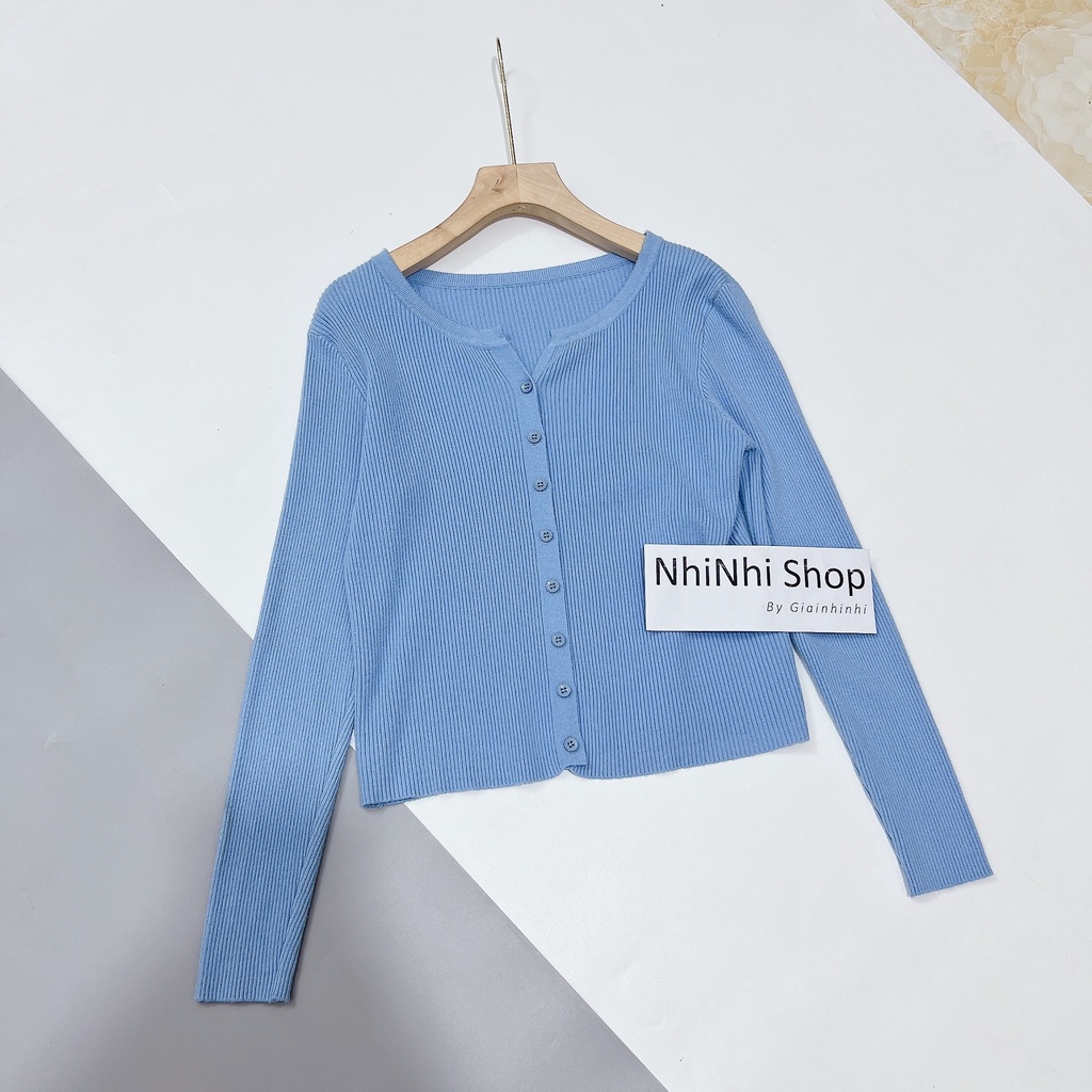 Áo len tăm khuy nhỏ, Áo khoác cadigan dáng vừa AL9915 - NhiNhi Shop ...
