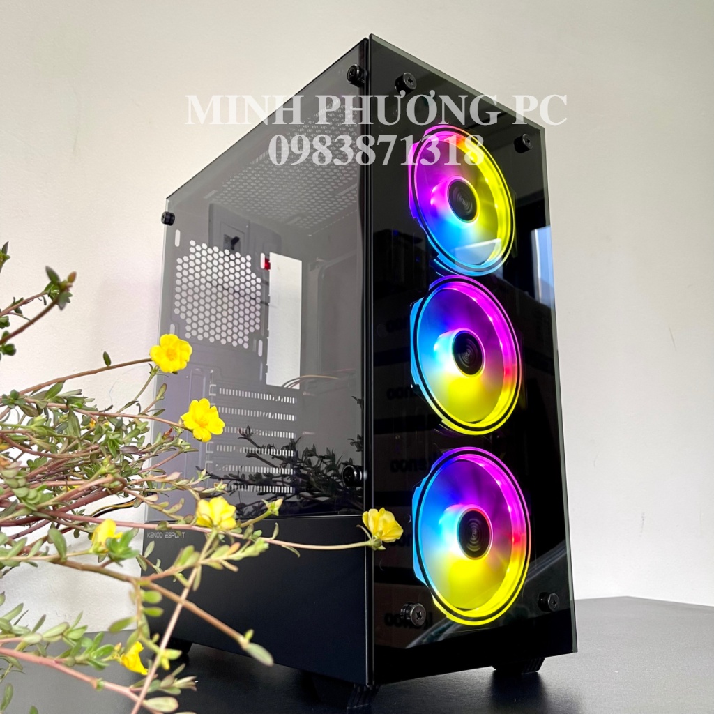 Vỏ Case máy tính Kenoo Esport K300 Gaming ATX - 2 mặt kính cường lực ...