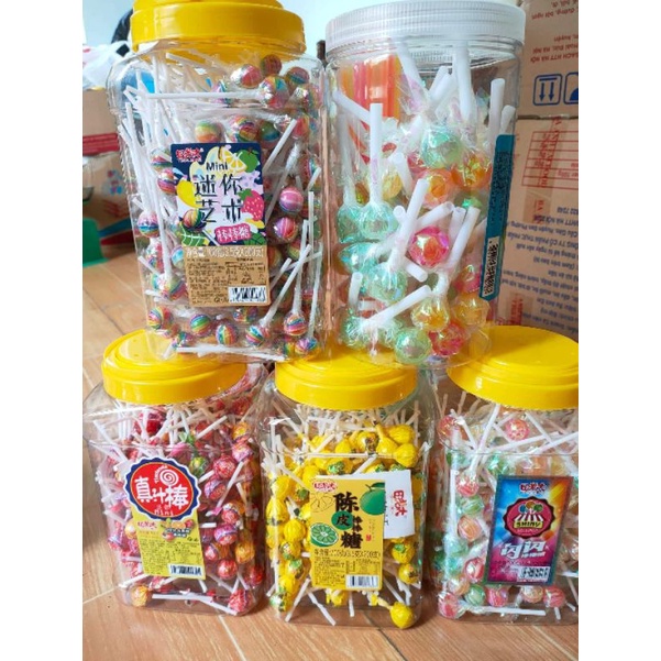 com bo 50 cây kẹo mút mini Mix các vị trái cây cho bé | Shopee Việt Nam