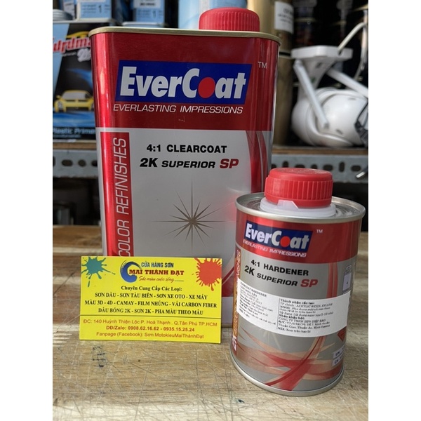 Bóng 2k evercoat Đỏ ( sơn otto-xe máy) Bộ 1kg2. Mai Thành đạt | Shopee ...