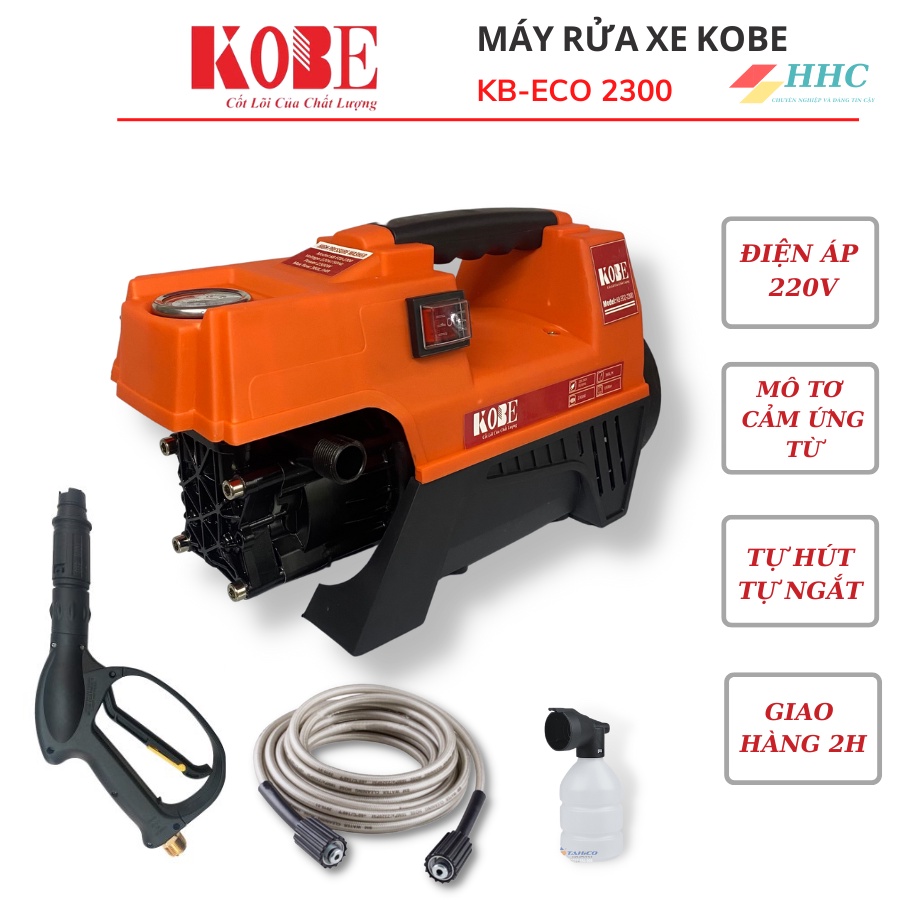 Máy xịt rửa xe áp lực cao KOBE 2300w - 2400w KB2300 chuyên xịt rửa xe ...