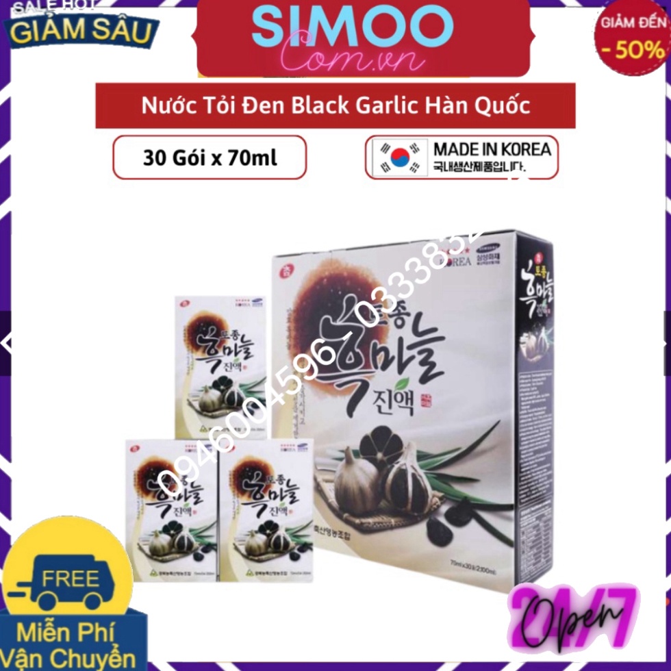 [CHÍNH HÃNG ] Nước Tỏi Đen Black Garlic korea 30 gói x 70ml | Shopee Việt Nam