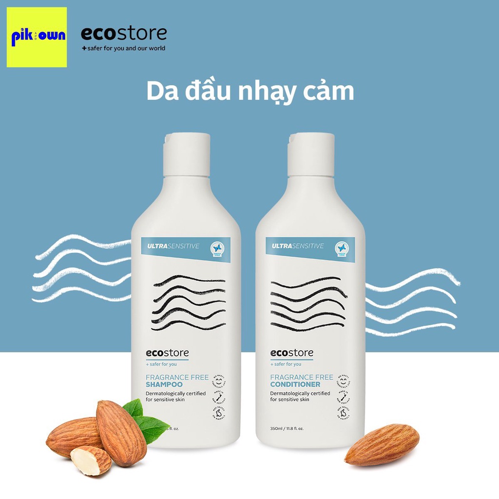 COMBO DẦU GỘI & XÃ DÀNH CHO DA ĐẦU NHẠY CẢM GỐC THỰC VẬT ECOSTORE 350ML ( TIẾT KIỆM 19K ...