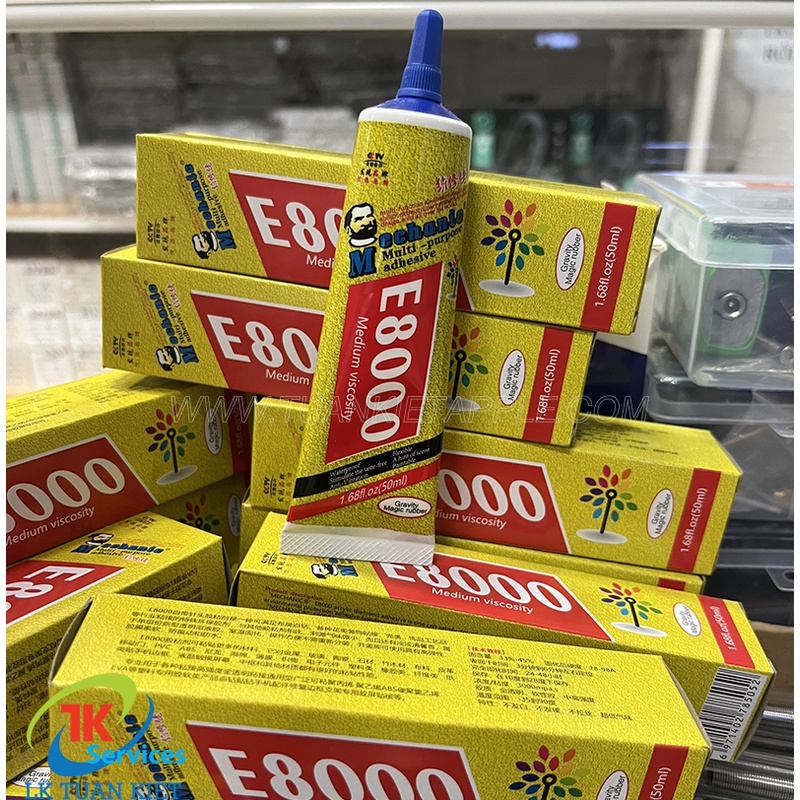 Keo E8000 đa năng dán màn hình, cảm ứng, nắp lưng, thủy tinh, dán ron ...