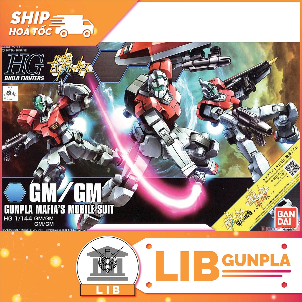 Mô hình lắp ráp Bandai Gundam HG BF 1/144 GM/GM | Shopee Việt Nam