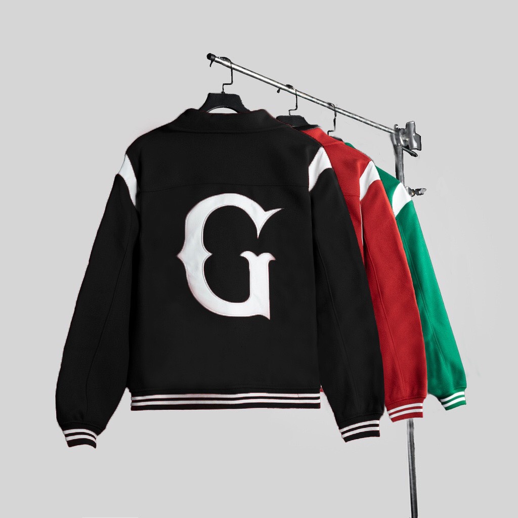 Áo khoác bomber varsity jacket The Bad God Big G | Shopee Việt Nam
