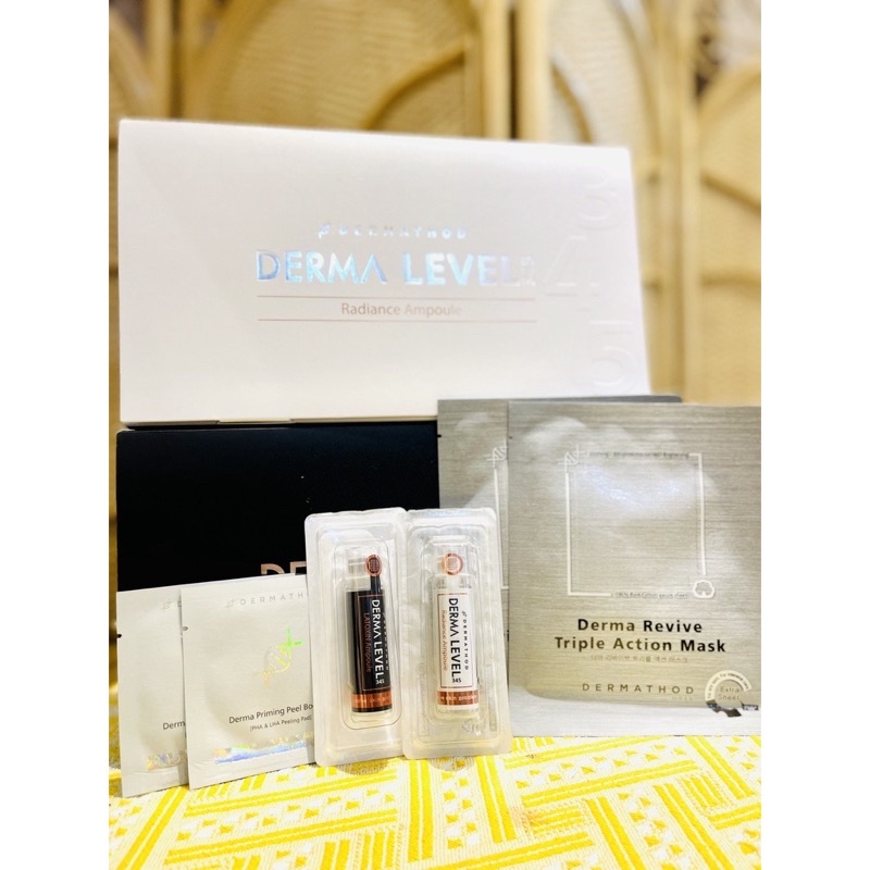 1 set Combo TINH CHẤT DERMATHOD DERMA LEVEL 345 Dưỡng Trắng - Căng Bóng ...