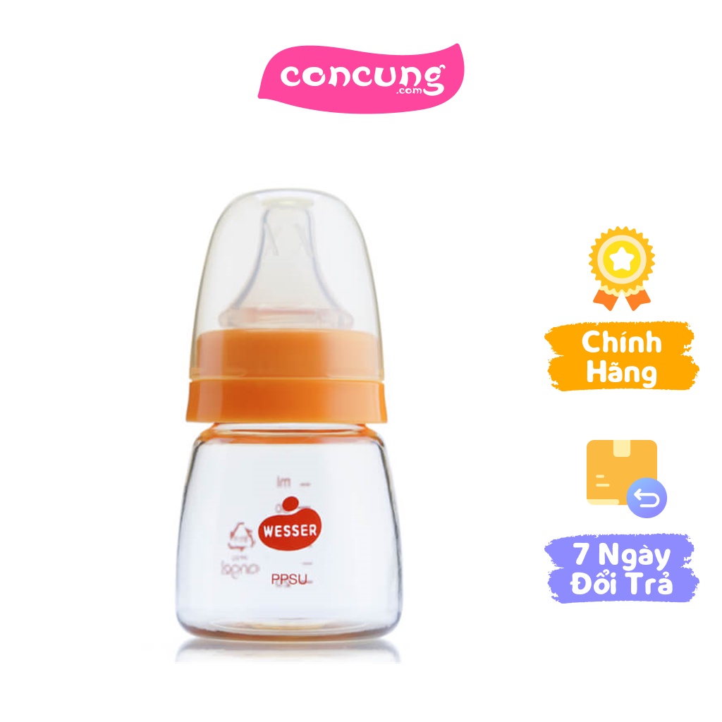 Bình sữa cổ thường PPSU Wesser 60ml | Shopee Việt Nam