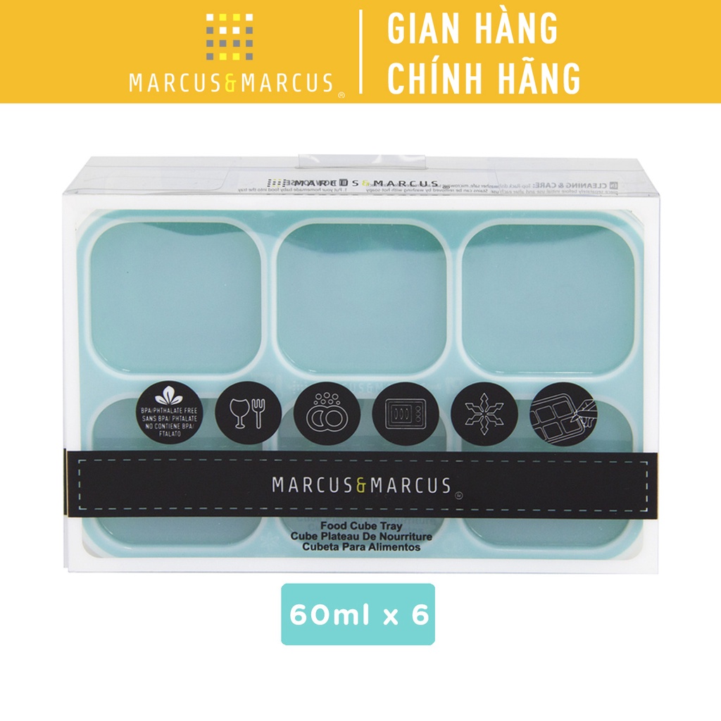 Khay silicon trữ đông đồ ăn dặm cho bé Marcus & Marcus - Ollie (60ml x ...