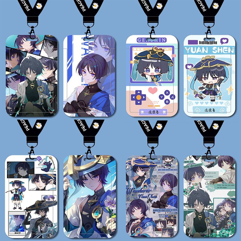 Genshin Impact card set Wanderer Balladeer keychain Kunikuzushi card ...