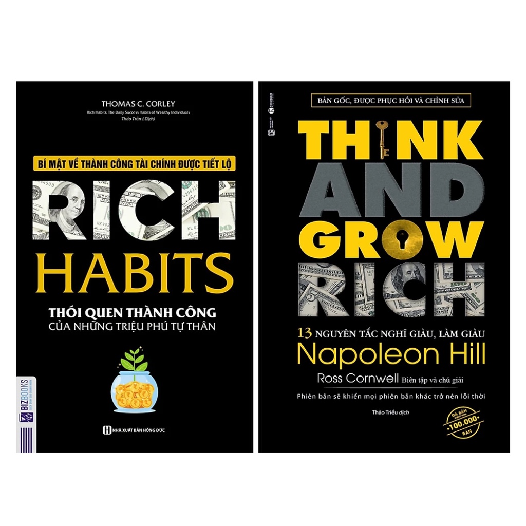 Sách - Combo 2Q Rich Habit + 13 Nguyên Tắc Nghĩ Giàu, Làm Giàu - Thái ...