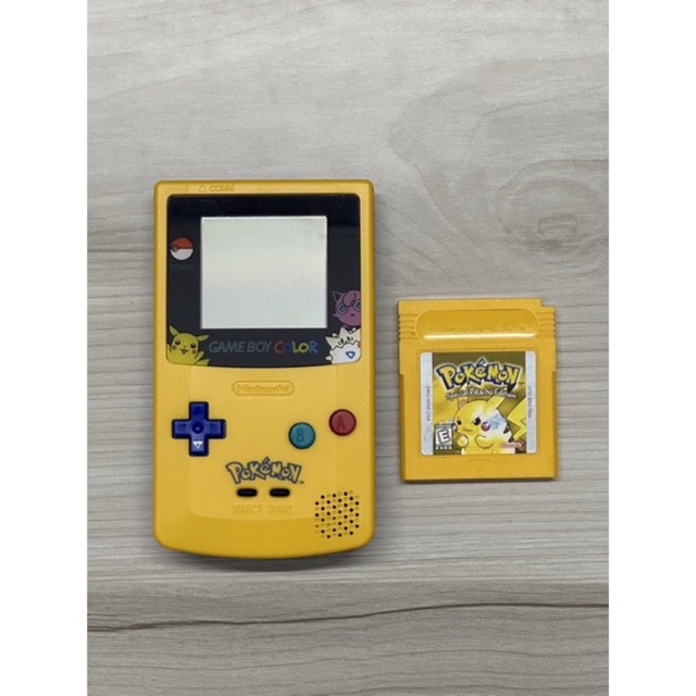 Máy chơi game Gameboy Color Pikachu limited edition + Băng game Pokemon ...