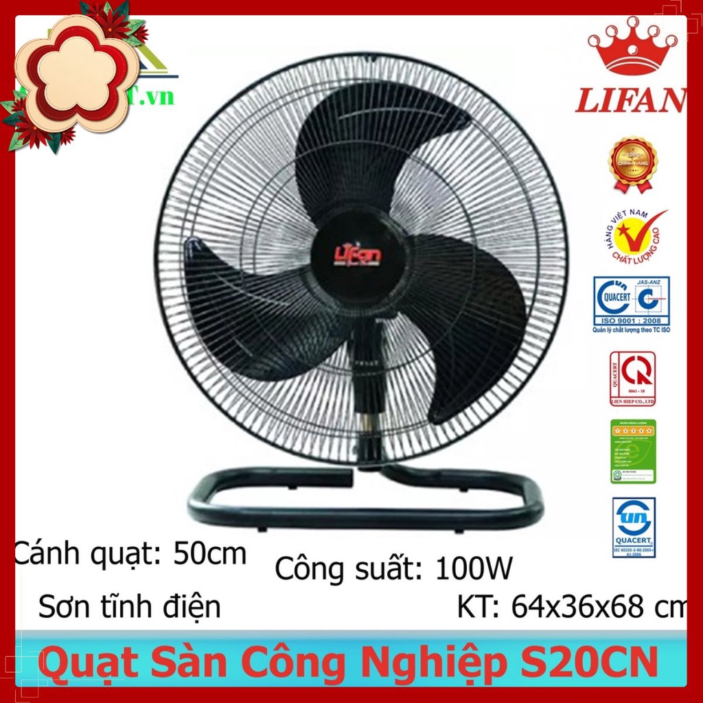 Quạt Sàn Công Nghiệp Lifan S-20CN (100W) | Shopee Việt Nam