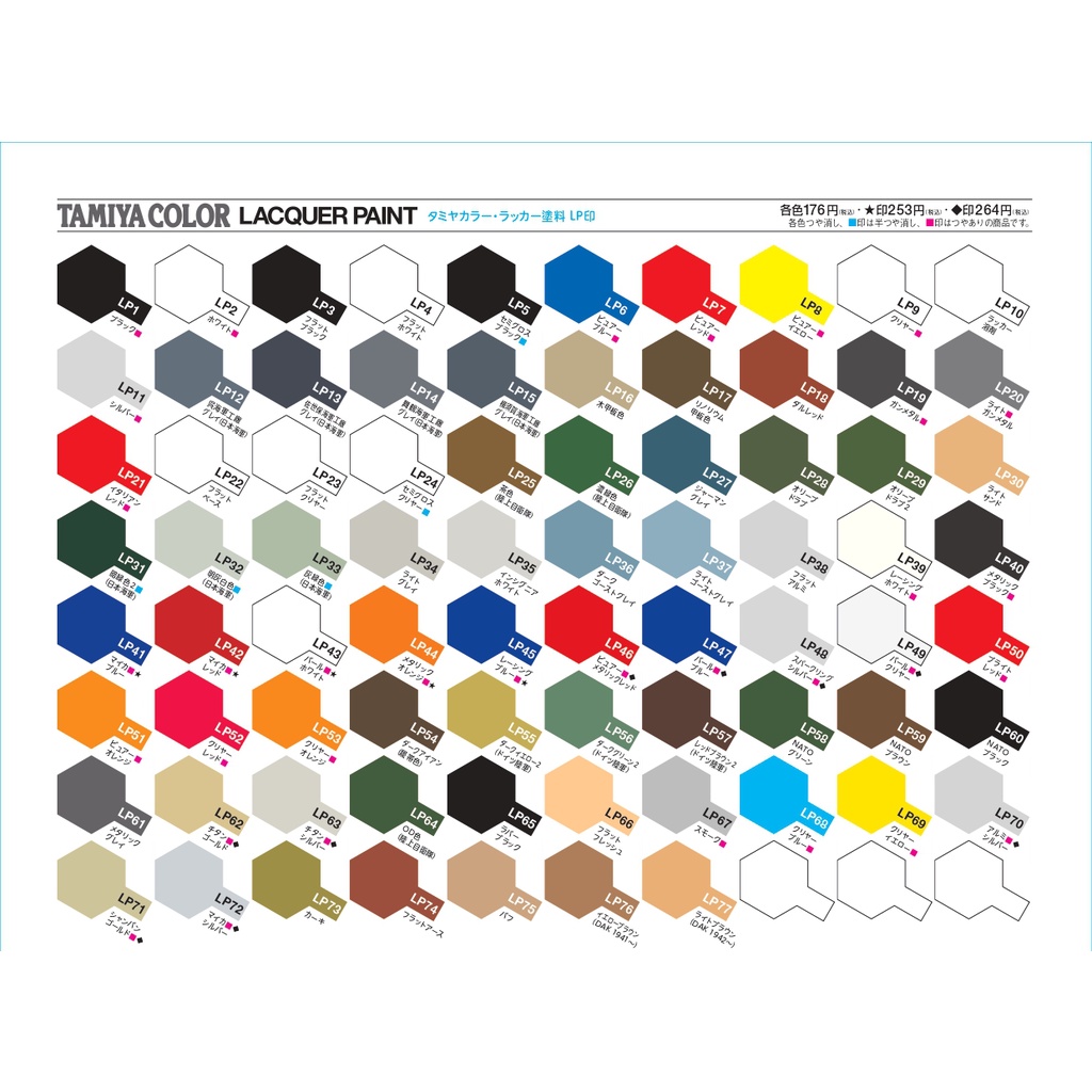 [TAMIYA] Sơn LACQUER 10ml (LP41 - Lp60) | Shopee Việt Nam