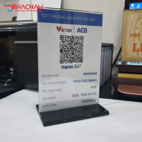 Bảng Mica Để Mã Qr, Menu Mica Để Bàn , Kệ Mica Để Mã Qr Code Để Bàn ...
