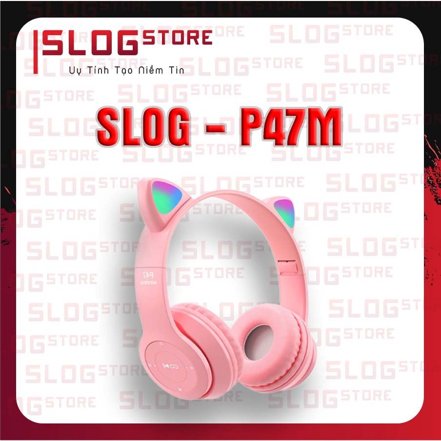 Tai Nghe Mèo Chụp Tai Bluetooth Không Dây Có Mic Slog, Tai Phone ...
