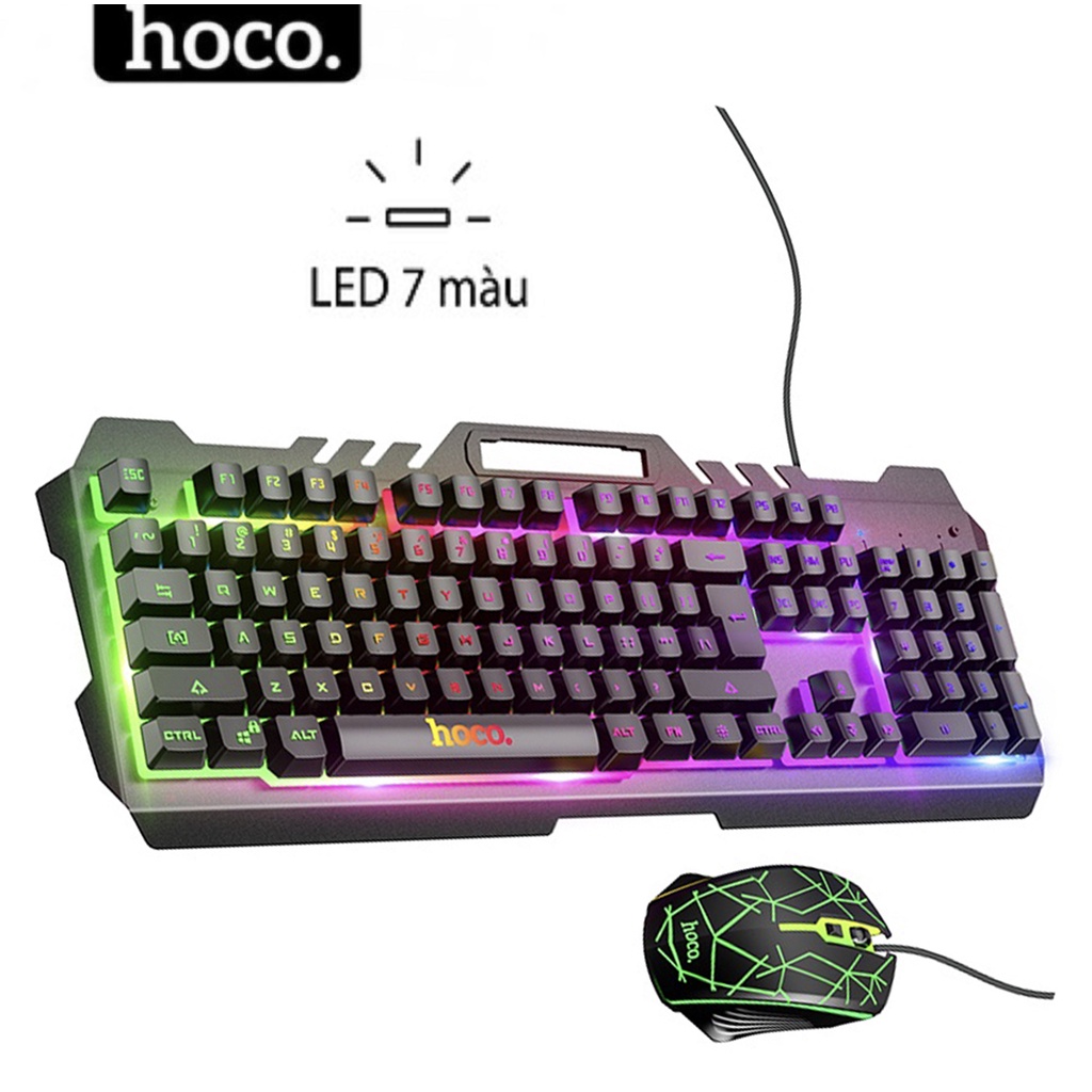 Bộ phím và chuột Hoco DI16 phím cơ DPI 1600 tích hợp khay điện thoại có ...