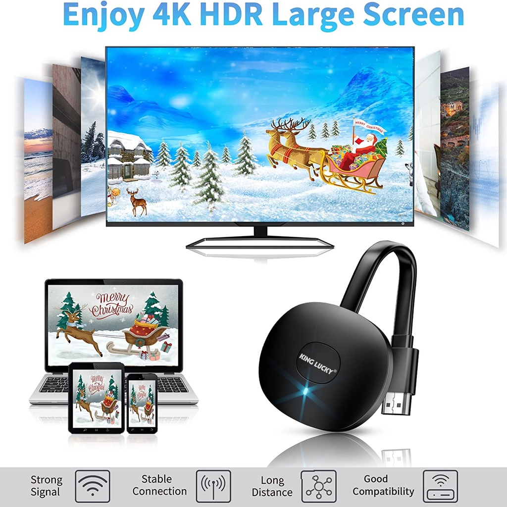 Thiết Bị Kết Nối HDMI Không Dây 2.4G 1080P Và 4K WiFi Cho i-OS Android ...