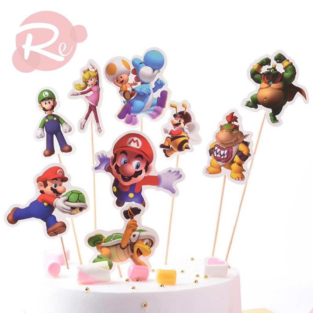 [SIÊU RẺ ️] – SCG Mario - Trang trí bánh sinh nhật bánh kem | Shopee ...