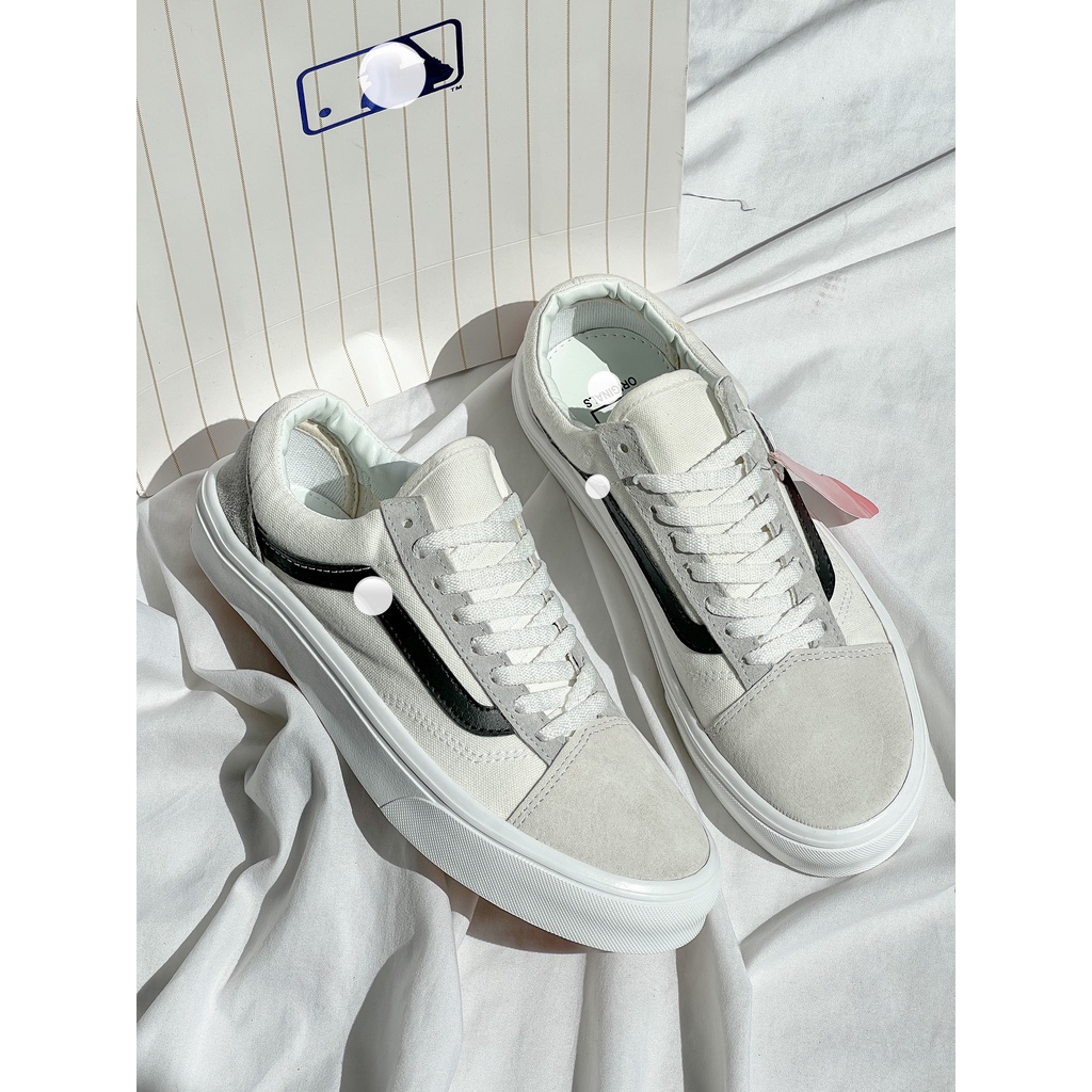 Giày thể thao vanss kem vạch xanh vn full sz nam nữ | Shopee Việt Nam