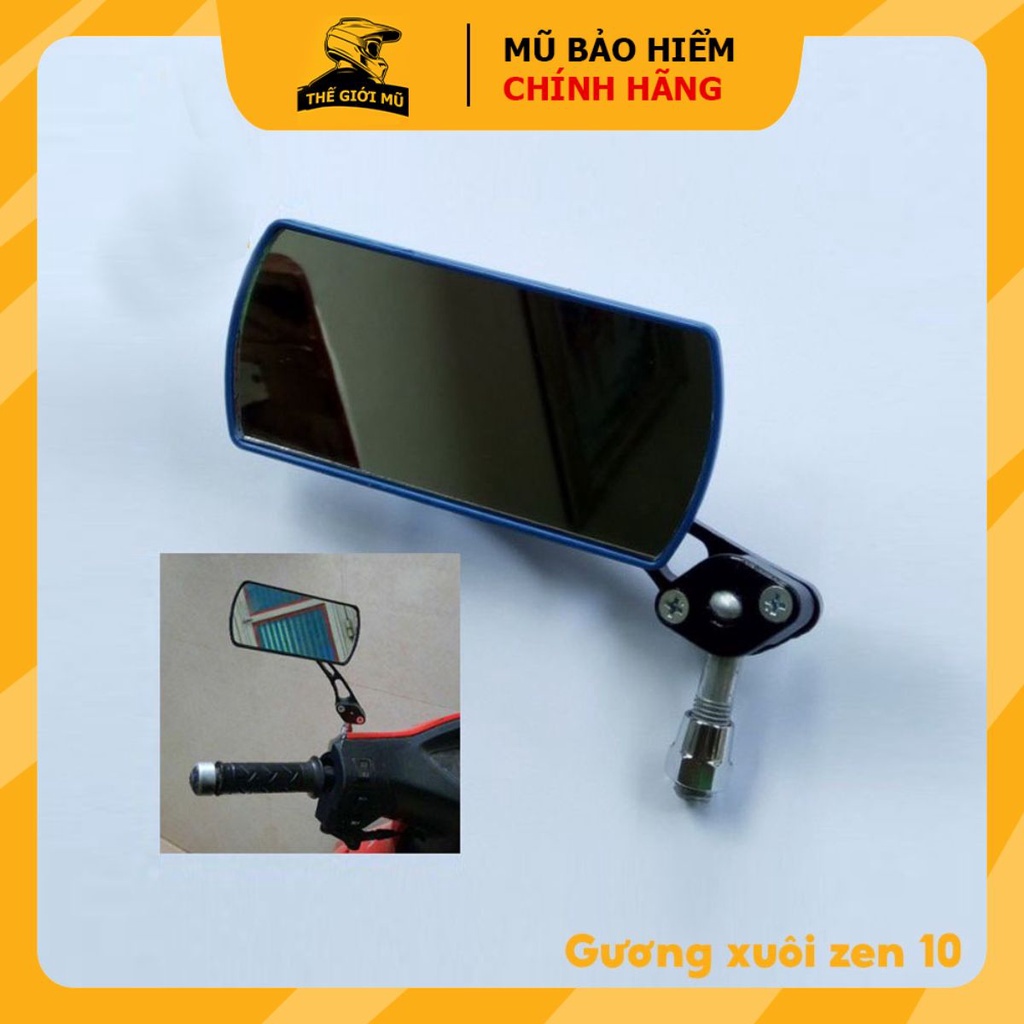 Gương Xe Máy Hình Chữ Nhật Loại 1kính Chiếu Hậu Xe Máy Minigương Xe Thời Trang Dùng Cho Mọi