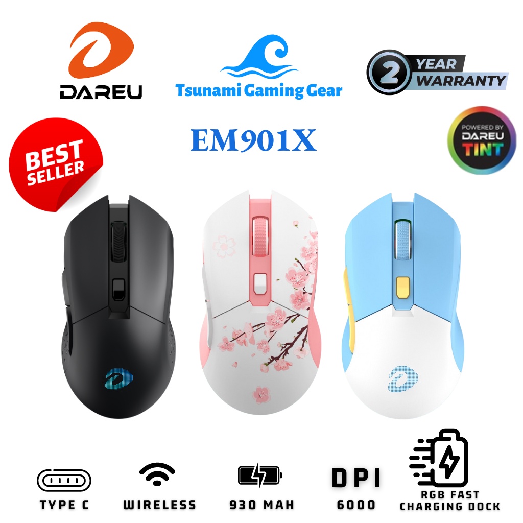Chuột không dây Gaming DAREU EM901X RGB SUPERLIGHT, FAST CHARING DOCK ...