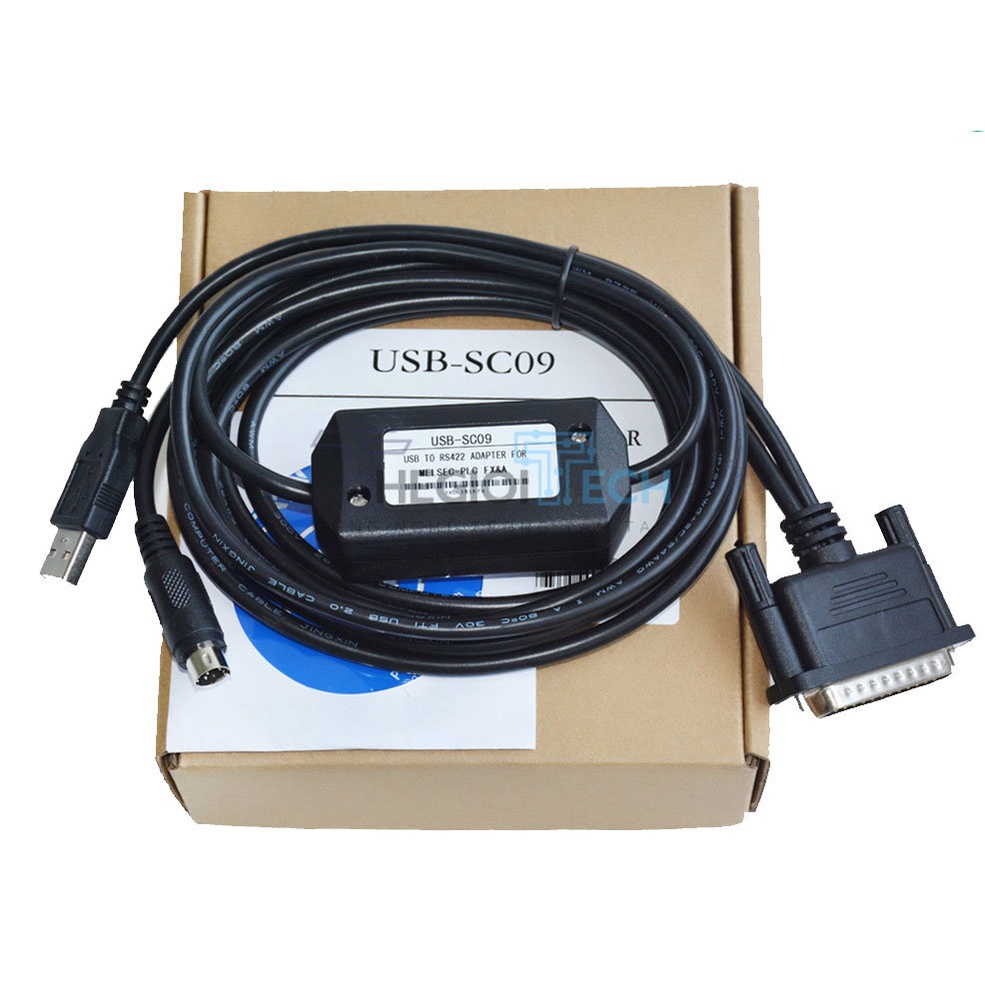 USB-SC09 FX1N FX3U FX3G Lập Trình X & Một Loạt PLC USB SC09 Hỗ Trợ WIN7 ...