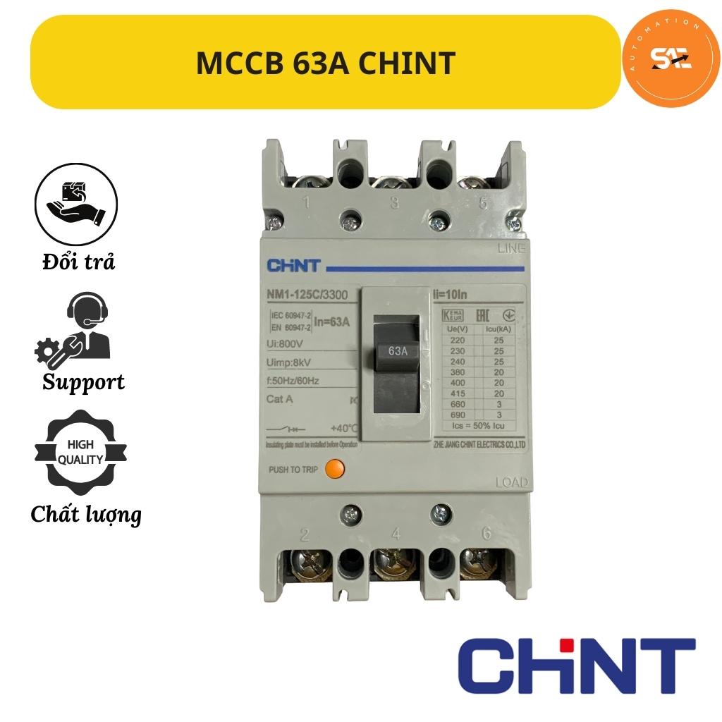 Aptomat tổng MCCB 63A NM1-125C/3300, attomat khối chint hàng chính hãng | Shopee Việt Nam