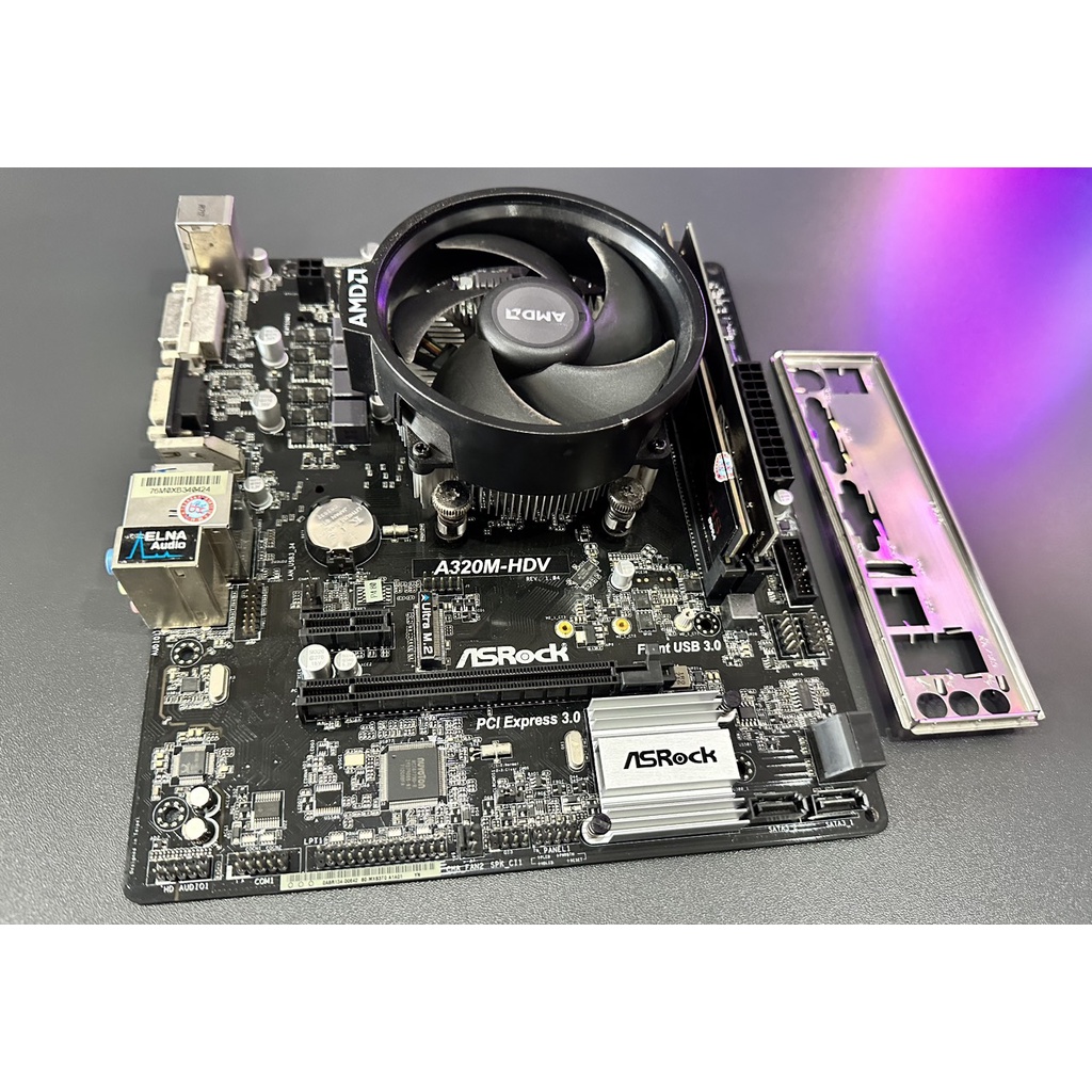 Combo Main Asrock A320 + Cpu AMD Ryzen 3 2200G + Ram 8GB + Tản Nhiệt ...