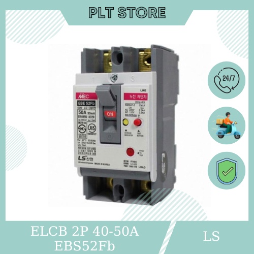 Cầu dao điện ELCB 2 pha loại chống rò điện EBS52Fb 5kA 40A, 50A LS | Shopee Việt Nam