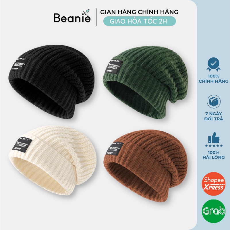 Mũ Len Dài Cao Cấp BEANIE Thiết Kế Độc Đáo Thời Trang Hàn Quốc, Nón Len Trơn Unisex Nam Nữ Phong ...