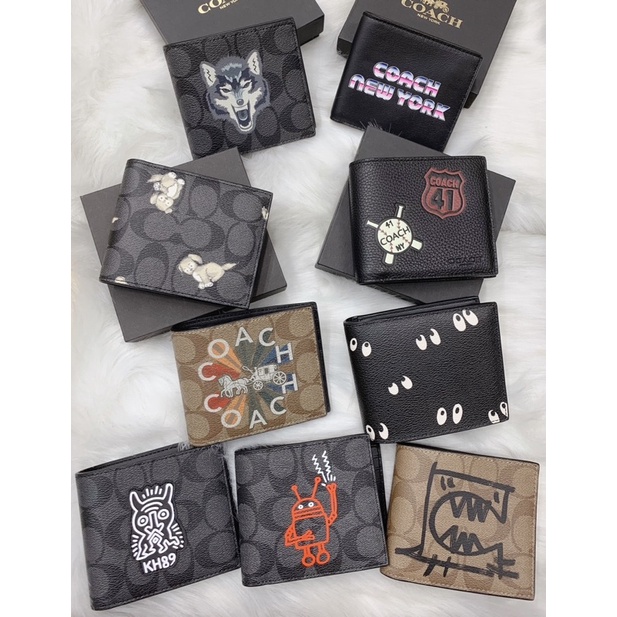 [HÀNG CHÍNH HÃNG] BÓP VÍ CO@CH NAM GẬP ĐÔI + TẶNG KÈM CARD HOLDER CHÍNH ...