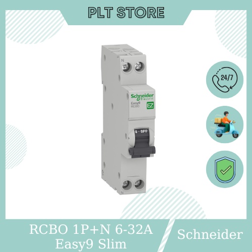 Cầu dao bảo vệ quá tải, ngắn mạch và chống rò Easy9 Slim RCBO Schneider 1P+N 4.5kA 30mA 6A - 32A ...