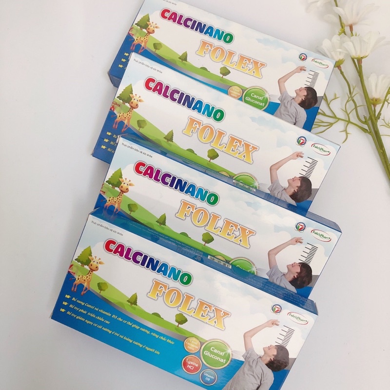 CALCINANO FOLEX Bổ sung canxi và Vitamin D3 ( Hộp 20ống/10ml) | Shopee Việt Nam