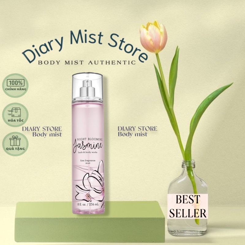 𝐃𝐢𝐚𝐫𝐲𝐦𝐢𝐬𝐭.𝐬𝐭𝐨𝐫𝐞 Xịt thơm body mist 𝐁𝐚𝐭𝐡 &𝐁𝐨𝐝𝐲 𝐖𝐨𝐫𝐤𝐬 Night Blooming ...