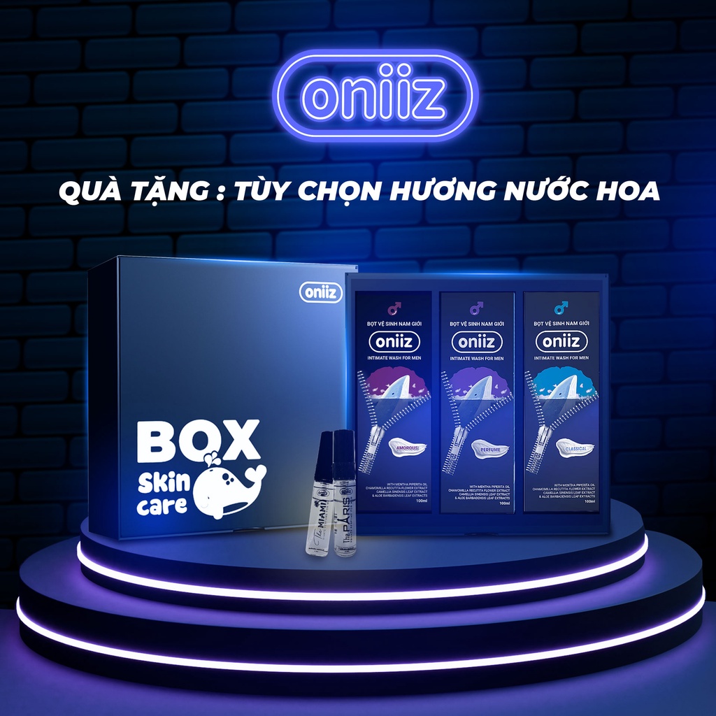 Box Skincare Oniiz combo 3 Bọt vệ sinh nam, dung dịch vệ sinh nam tạo ...