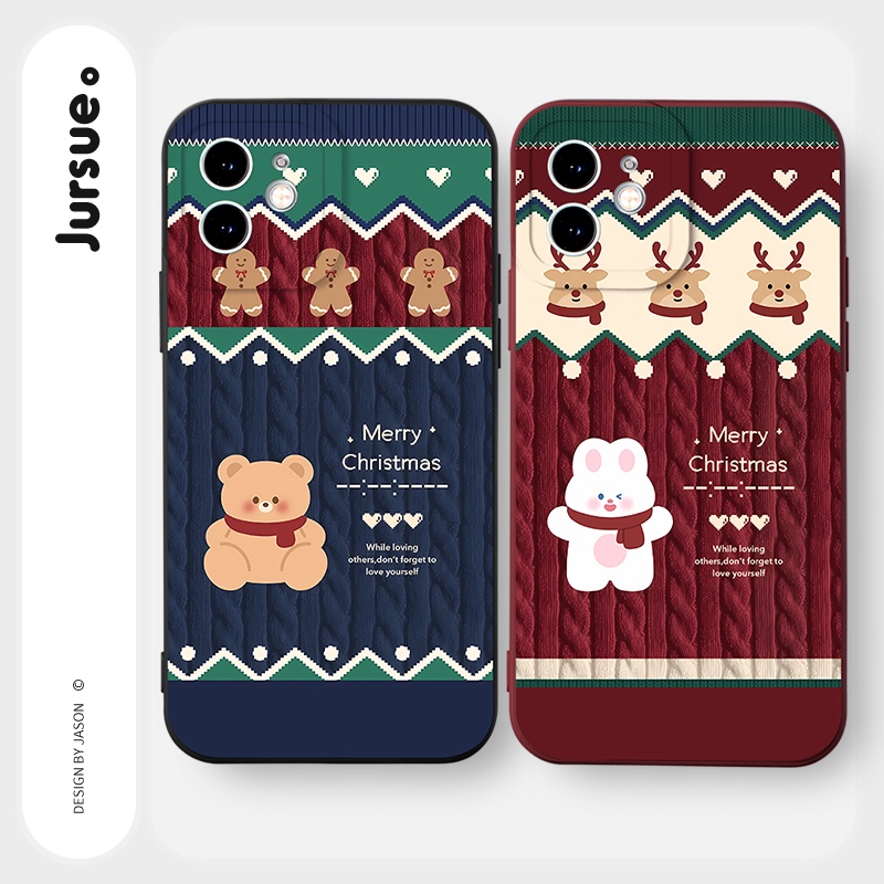 Ốp lưng JURSUE dẻo hoạt hình cặp đôi dễ thương đẹp Cho iPhone 16 15 14 ...