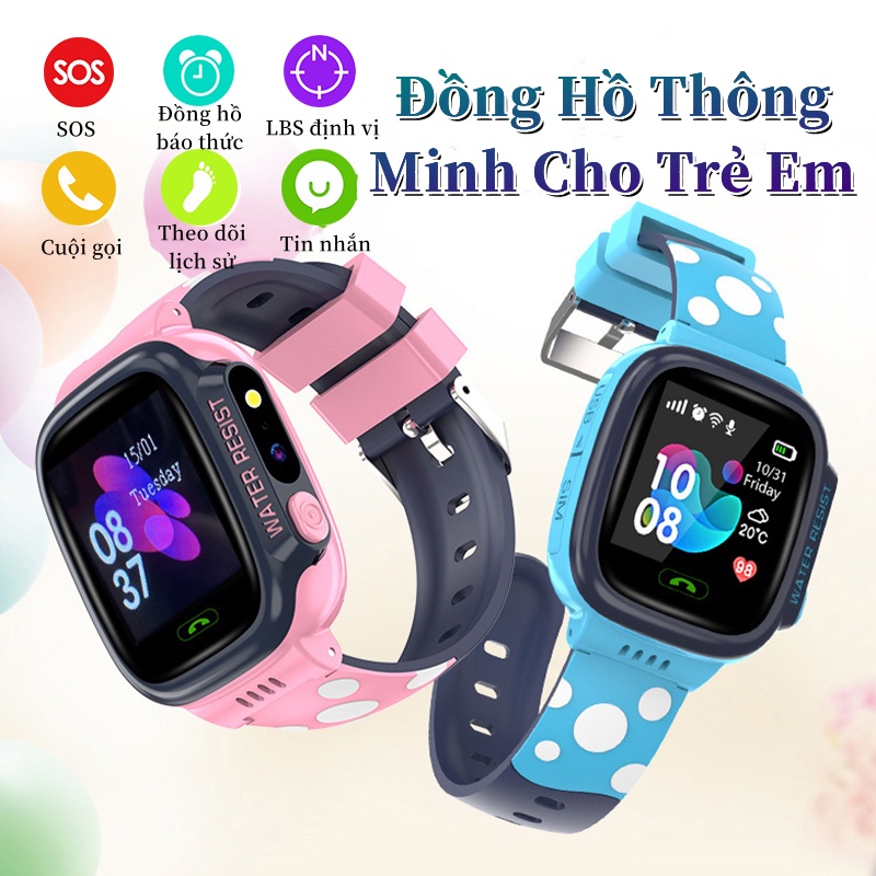 Y92 Đồng Hồ Trẻ Em Đồng hồ thông minh Định Vị Chụp Ảnh Chống Nước Cho Trẻ Em, lắp sim nghe gọi 2 ...